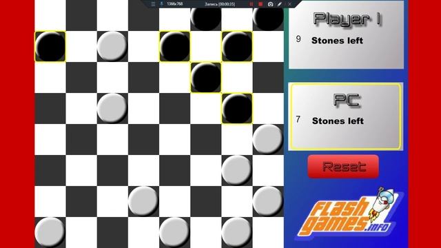 Игра Русские шашки Bandicam