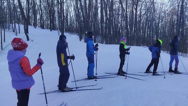 Зимняя тренировка по лыжной подготовке на лыжной базе Заря