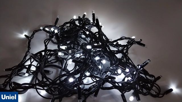 Новогодняя гирлянда на ёлку Uniel ULD-S1000-120/DBA WHITE IP67 UL-00005264