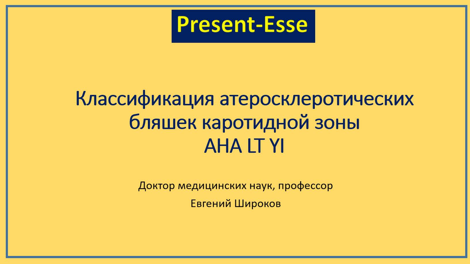 Классификация атеросклеротических бляшек
