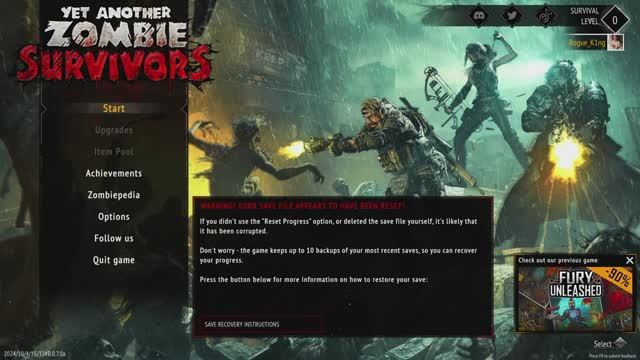 ДИКИЙ,МЯСНОЙ,а Главное новый Экшн рогалик про орды зомби.Yet Another Zombie Survivors - Серия №1