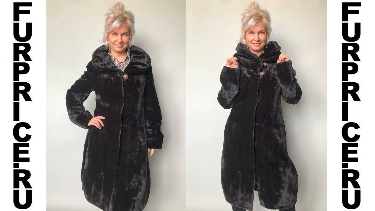 Шуба мутон тм Даниэль новая за 15500 ₽, воротник 2 пуговицы, цв.черный дл.105 см р.44-46 арт. 12045