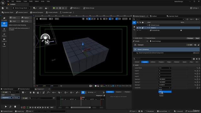 19 - Cloner fundamentals. MOTION DESIGN Unreal Engine 5.4 with Raffi Bedross
