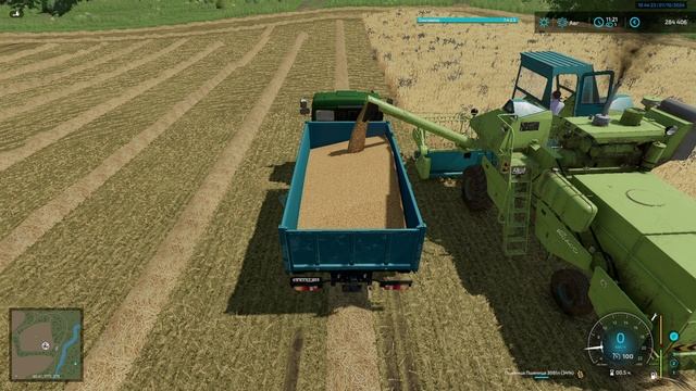 Farming Simulator 22 ЗАО Суворовское. Продолжение уборки пшеницы а так же уборка соломы. #4