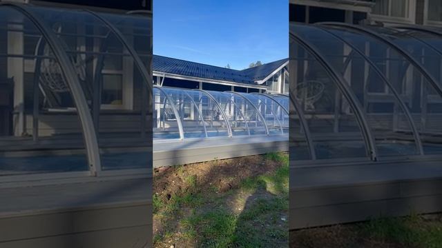 Строительство бассейнов. Готовый композитный бассейн 10 х 3,5 м в КП Заполье Вилладж