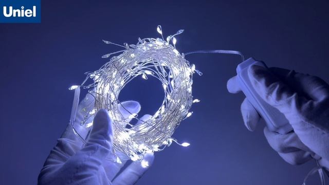 Новогодняя гирлянда на ёлку Uniel ULD-S1000-250/DTA WHITE IP20 DEWDROP UL-00012123