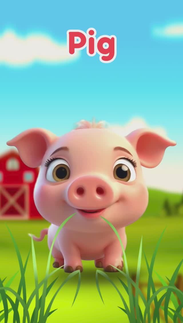 Животные Фермы На Английском Языке | Учим животных| Английский Для Детей | BittyBeam