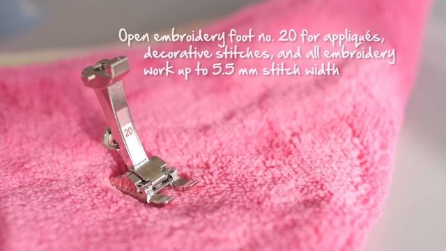 Tutorial how to use the BERNINA embroidery foot no. 6, 20, 20C, 20D, 39, 39C and 56