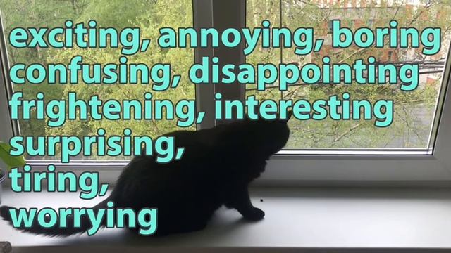 Прилагательные, оканчивающиеся на ed или ing.