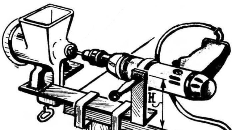 Мясорубка СССР + дрель
