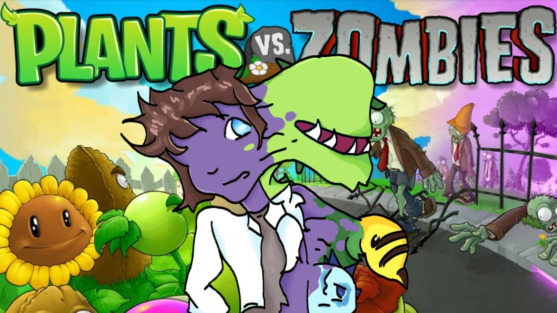 растение против зомби 🧟♂️vs🌷🌵 (2 часть)