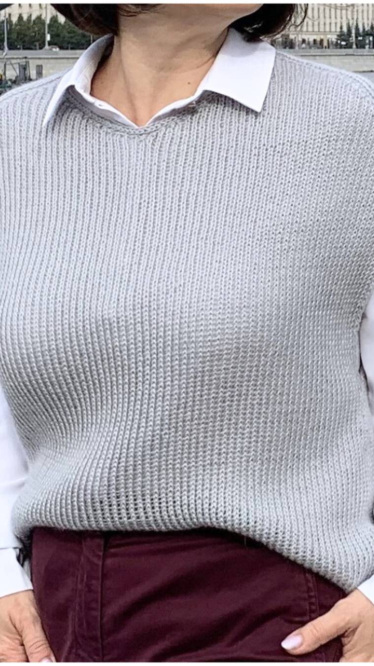 Мастер класс по вязанию Жилет оверсайз спицами "Комфорт"