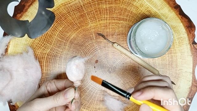 Ватная игрушка "Тыковка", часть 2