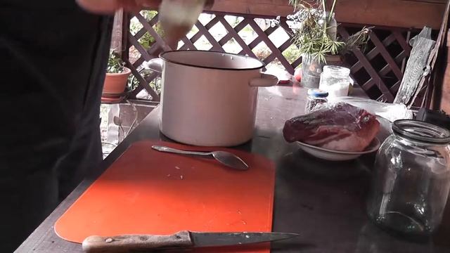 Рецепт маринования мяса для холодного копчения.