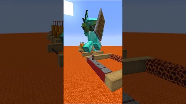 ГИГАНТСКИЙ ЗОМБИ ГОНИТСЯ ЗА ДЕРЕВЕНСКИМ РЕБЕНКОМ В МАЙНКРАФТЕ