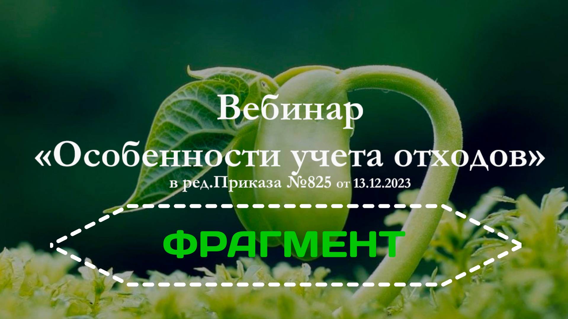 ФРАГМЕНТ Вебинара "Особенности учета отходов в 2024 году"