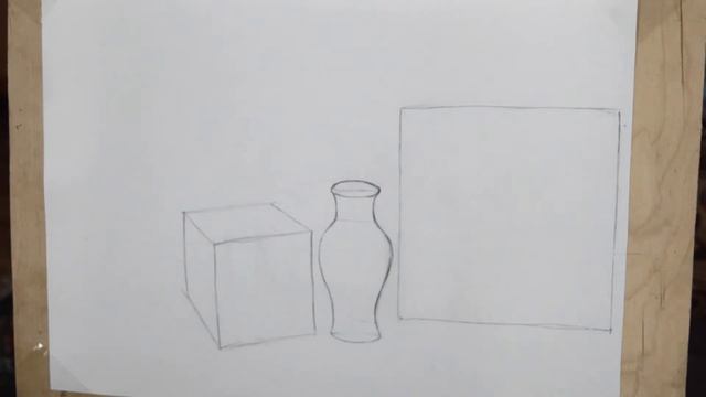 Рисование простым карандашом, построение( натюрморт с гипсовой фигурой)