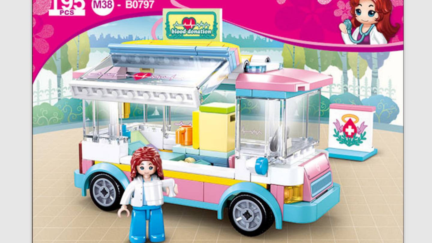 Собираем из деталей Lego.Sluban. Скорая помощь. Лего схемы и инструкции