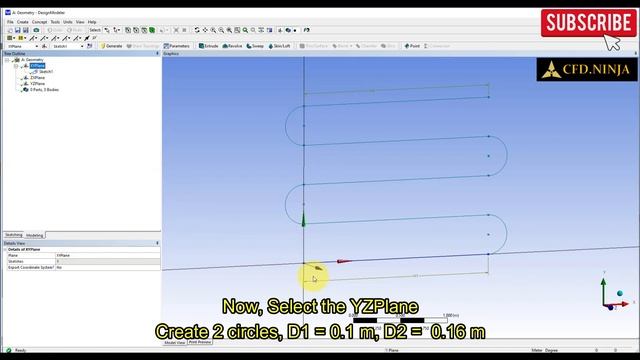 ANSYS FLUENT Tutorial - Heat Transfer & CounterFlow - (Design Modeler) - Part 1_3