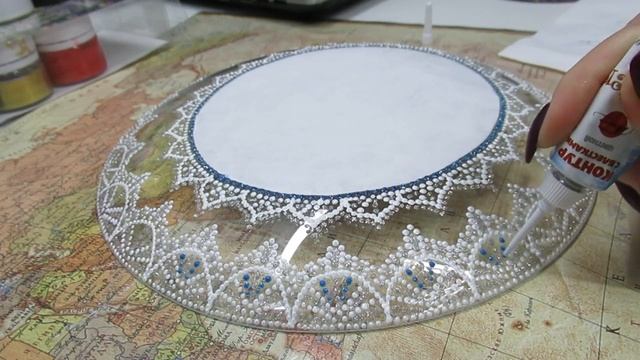 Роспись новогодней тарелки!