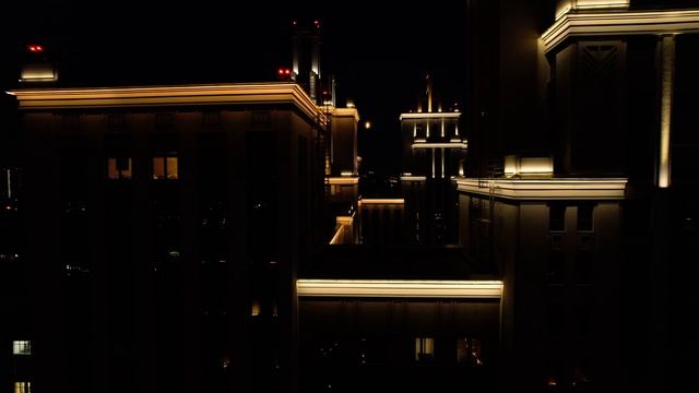 Дом "Нобель" в Новосибирске от застройщика "Новый мир". Архитектурная подсветка