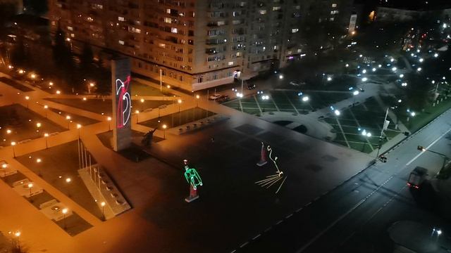 Лазерная анимация 9 МАЯ на городскую площадь, БАЛАШИХА