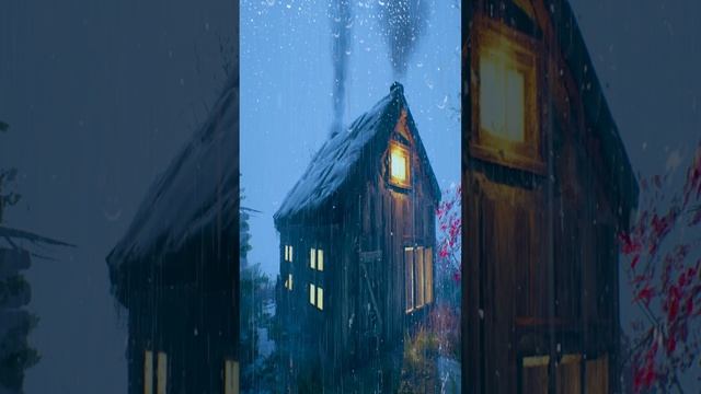 Стук дождя по старой крыше. Звуки дождя и грома убаюкивают и радуют душу