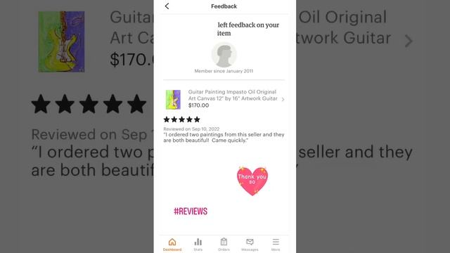 Reviews from buyers thanks a lot ❤️ Original Oil Artwork Music Painting