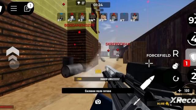 сыграл катку в стрелялке Battlegrounds в роблокс