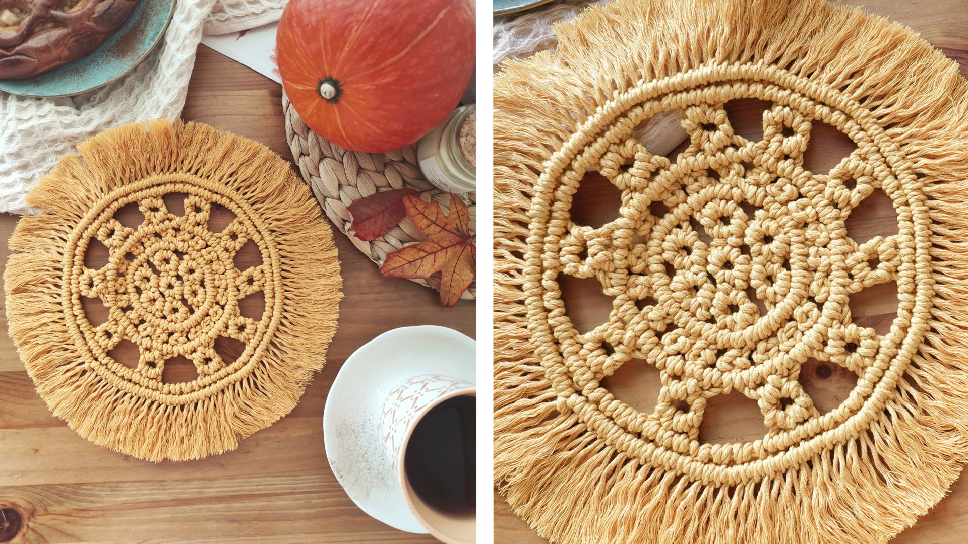 КРУГЛАЯ САЛФЕТКА ☀️ | Макраме мастер-класс