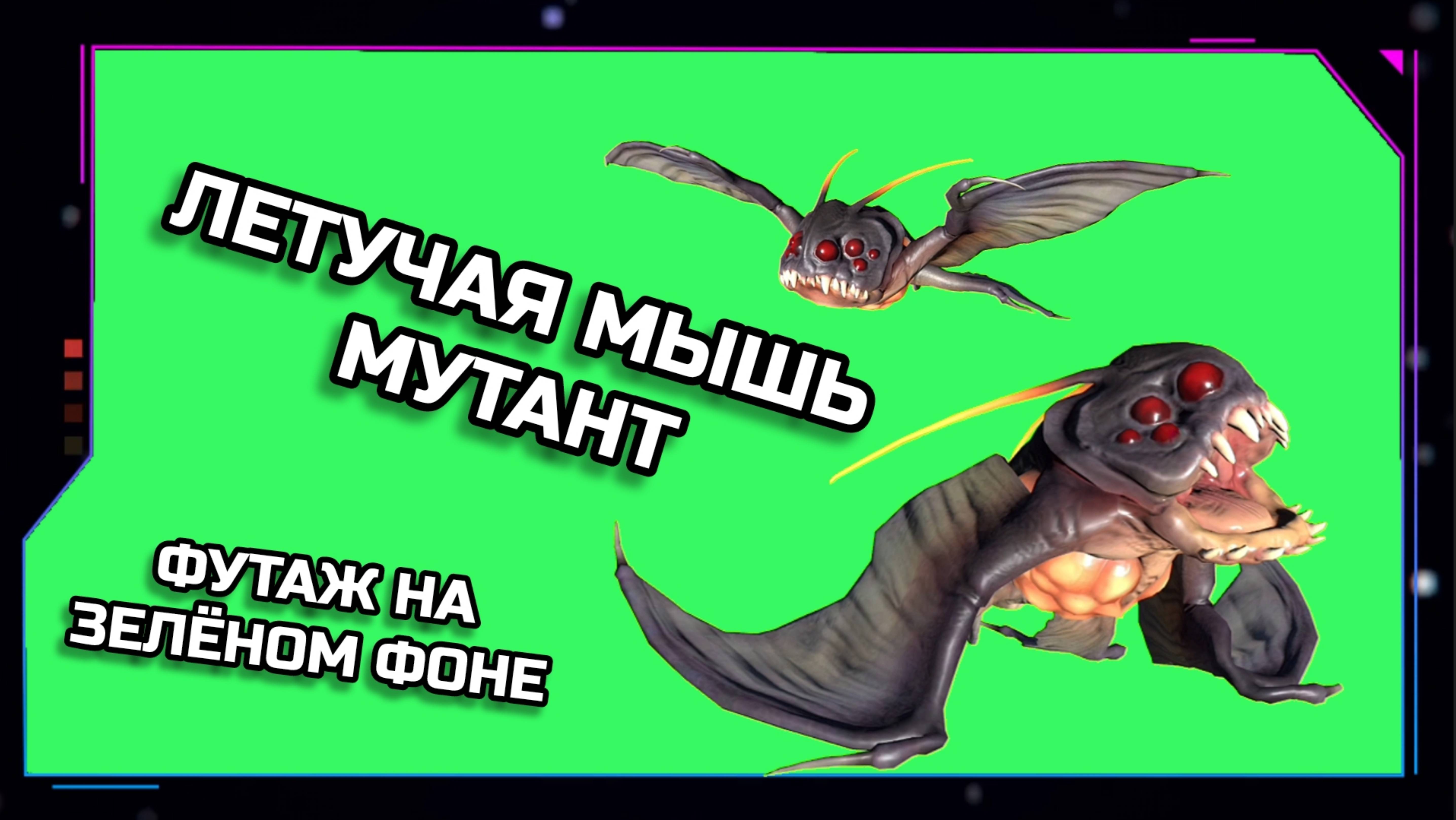 ЛЕТУЧАЯ МЫШЬ МУТАНТ видео Green Screen анимация. ХРОМАКЕЙ ФУТАЖ на зелёном фоне.