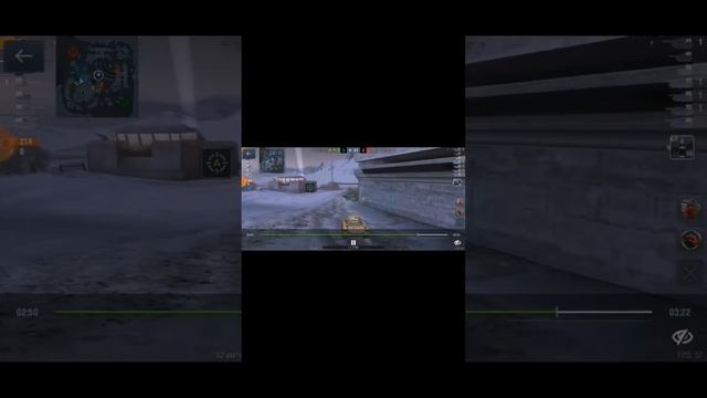везучий бой в WOTblitz #рекомендации #топ1