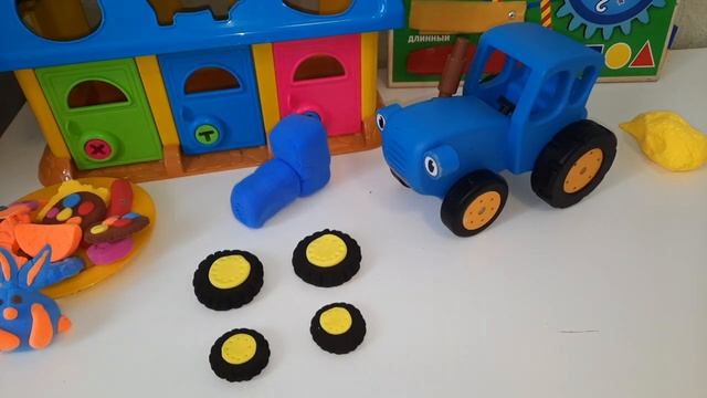 ОГО!!! Синий Трактор своими руками. Лепим трактор Гошу поэтапно из воздушного пластилина.