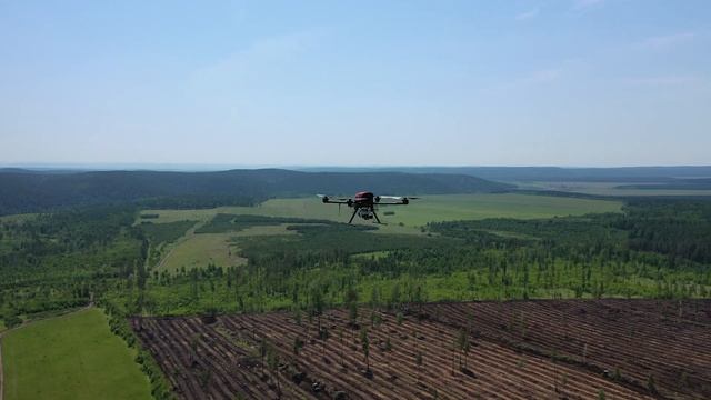 Съемка выполнения работ по лесовосстановлению с помощью БПЛА