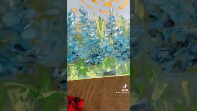 Oil Bluebonnet Painting