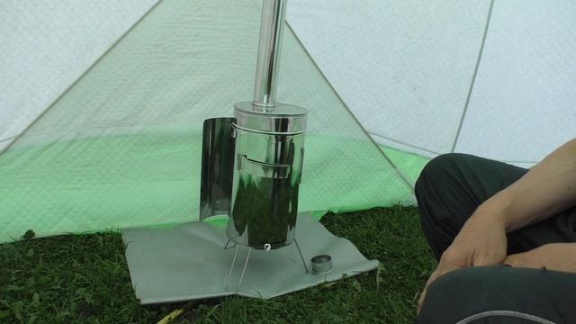 Палатка для зимней рыбалки. Автономный отопитель и печь ps10.