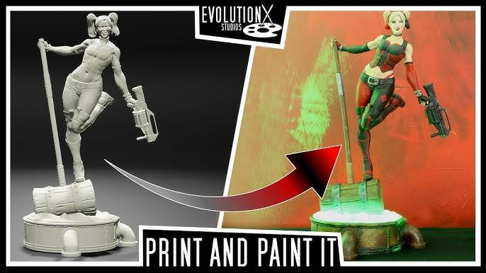 Милая, возьми мамину базуку! Фигурка Харли Квинн, напечатанная в 3D и раскрашенная