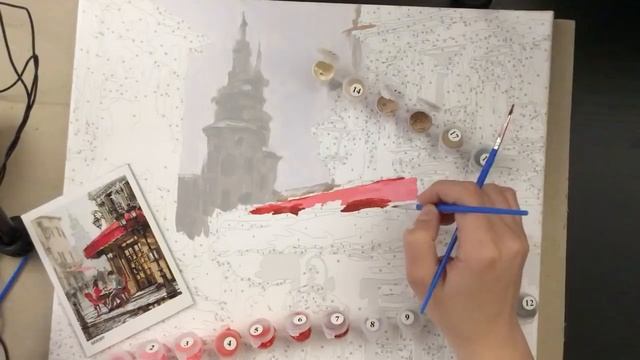 Растушевка раскраска по номерам. Метод смешения красок кистью на холсте Мастер-класс