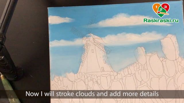 «Мельница и тюльпаны - 1» как нарисовать пейзаж МАСЛО | Сезон 1-4 |Мастер-класс