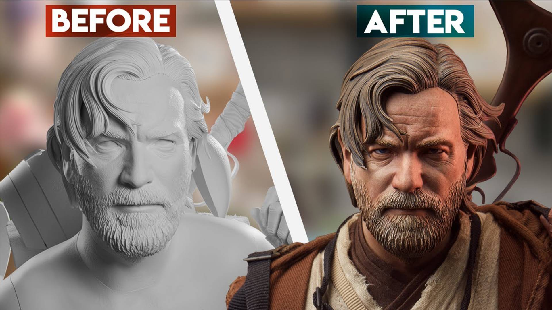 Роспись ОГРОМНОЙ статуи Оби-Вана Кеноби из «Звёздных войн»