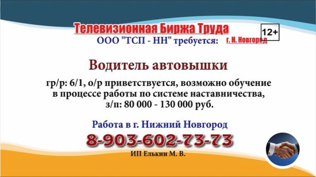 14.10-08.11.24 в 17.30 Телевизионная Биржа Труда на т/к ЗВЕЗДА