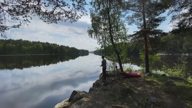 Поход с палаткой и лодкой на остров, рыбалка, отдых
