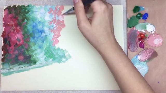 «Пейзаж. Весеняя аллея. Афремов» как нарисовать АКРИЛ | Сезон 1-11 |Мастер-класс ДЕМО