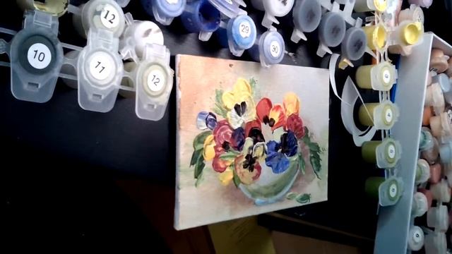 "Анютины глазки", как нарисовать цветы АКРИЛ! Мастер-класс для начинающих! Часть 4