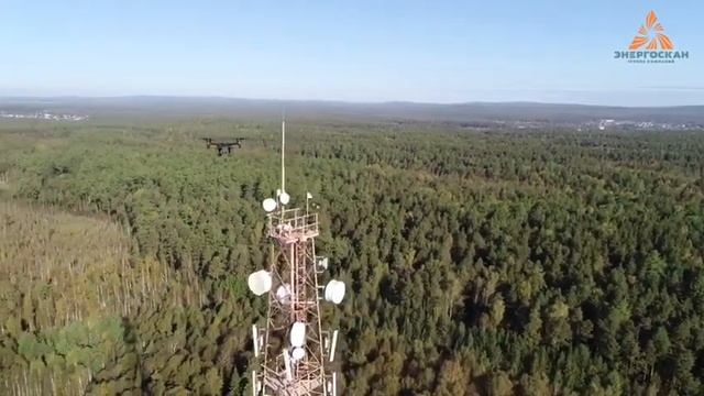 Инспекция телекоммуникационной башни (мачты) с дрона - TerraDrones