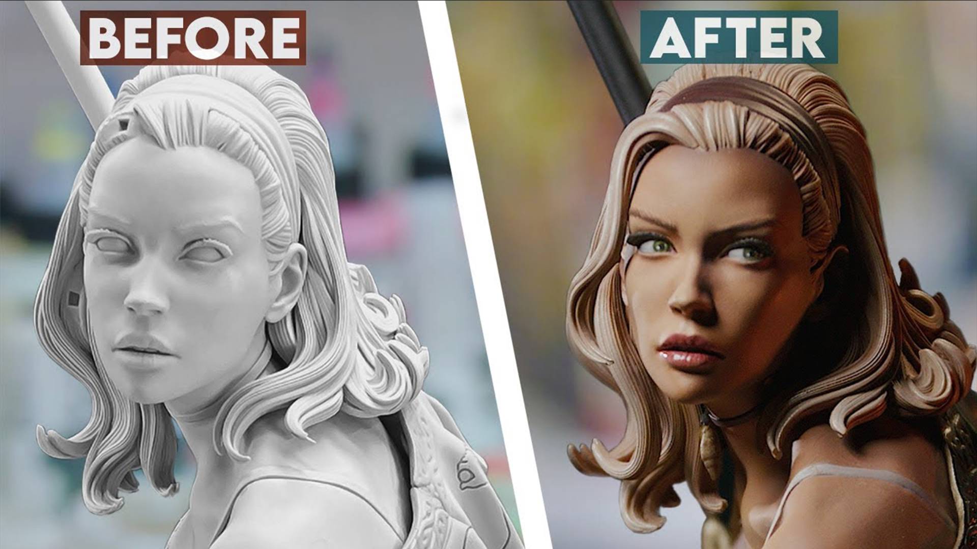 Раскрашиваем фигурку  Pulp Vixens MR. SIN от Sideshow Премиум формата