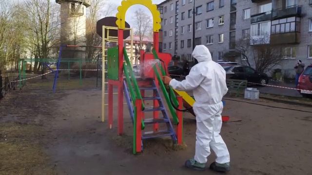 Дезинфекция объектов в Ленинградской области в период пандемии коронавируса