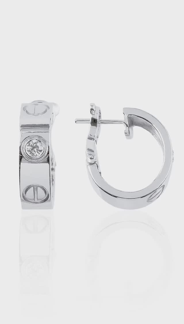 Серьги с болтами и бриллиантами