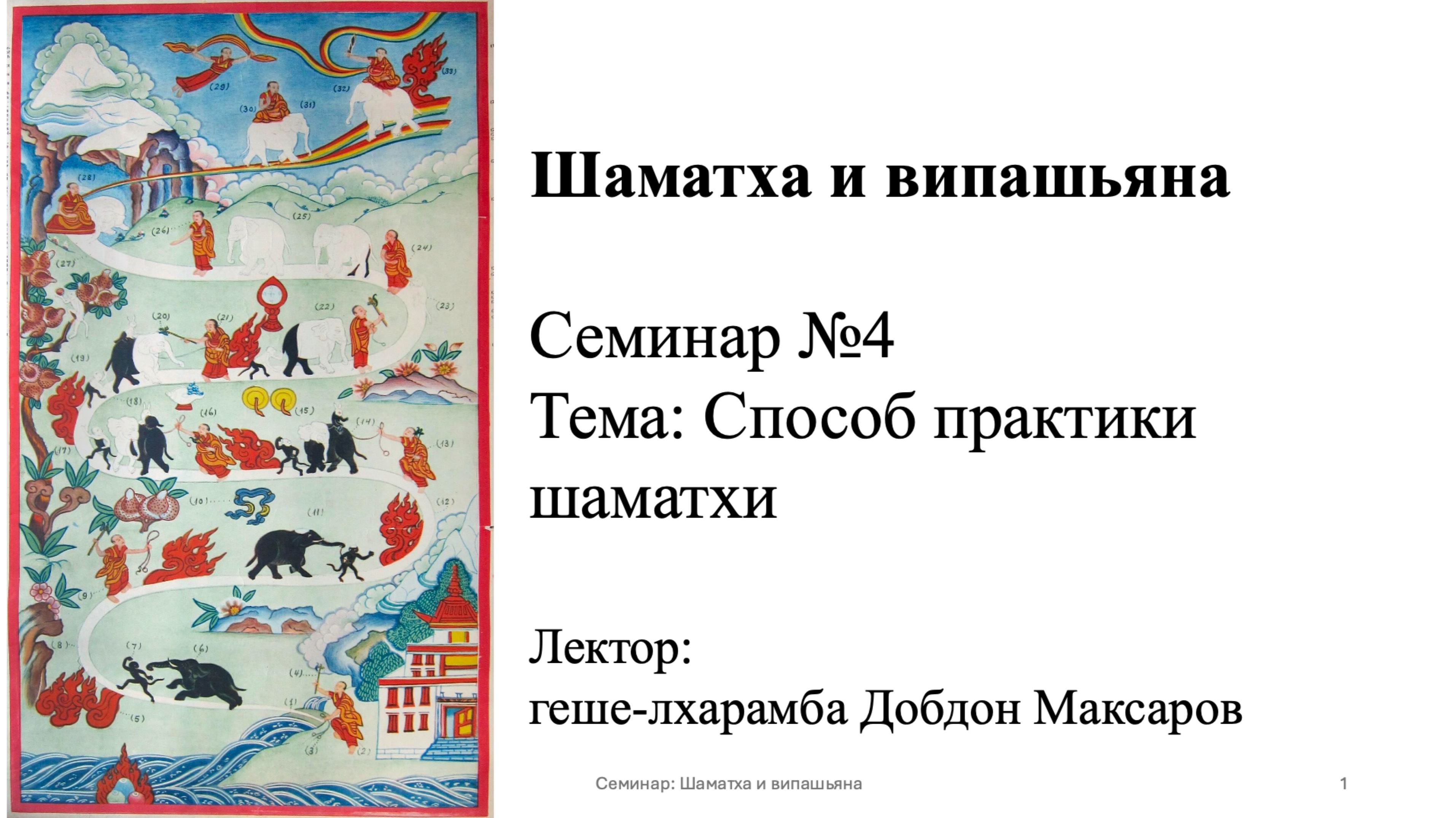 Семинар №4 Способы практики шаматхи (часть 1)