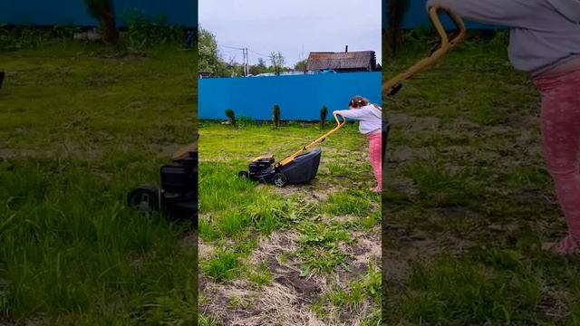 газонокосилка stiga и дочка